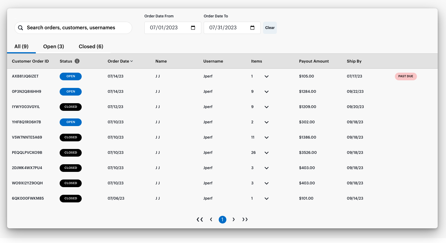 Managing Your Orders – CREATOR STUDIO
