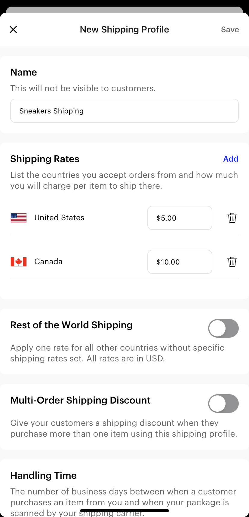 Create Your Shipping Profiles – CREATOR STUDIO