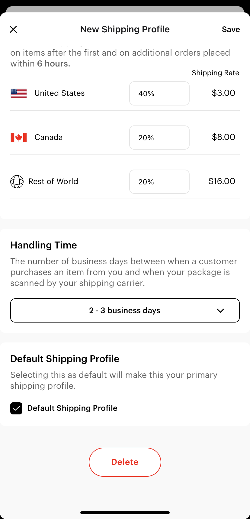 Create Your Shipping Profiles – CREATOR STUDIO