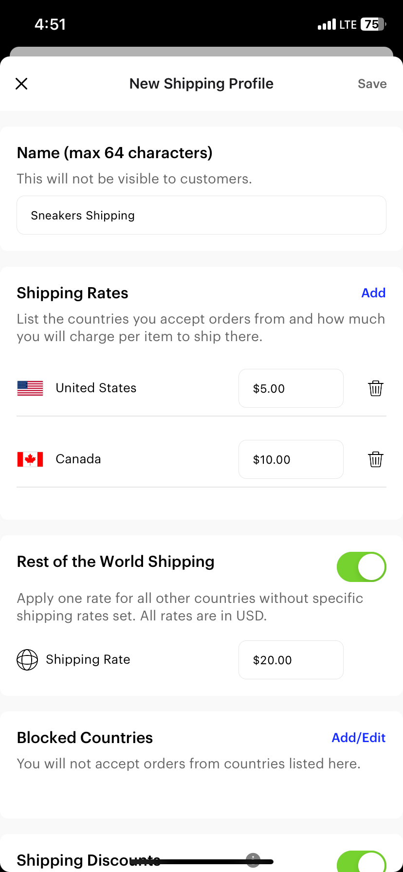 Create Your Shipping Profiles – CREATOR STUDIO